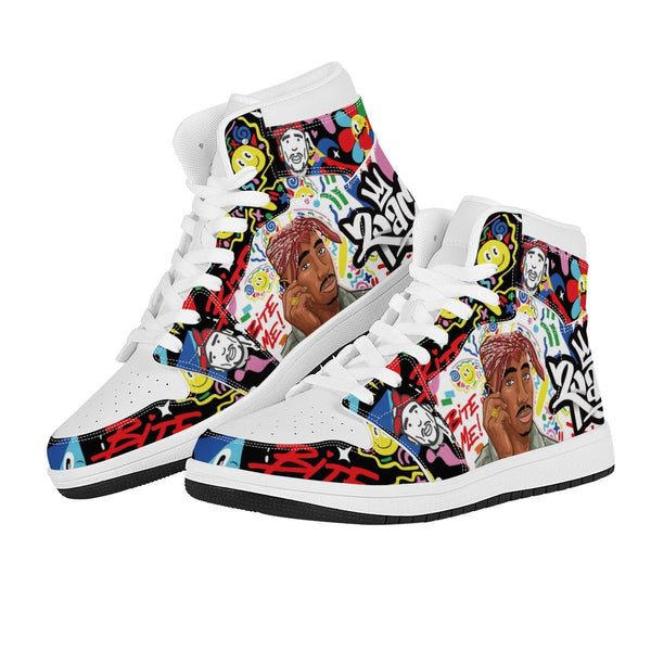 2pac High Top Sneaker - White - noxfan