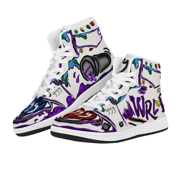 Juice Wrld High Top Sneaker - White - noxfan
